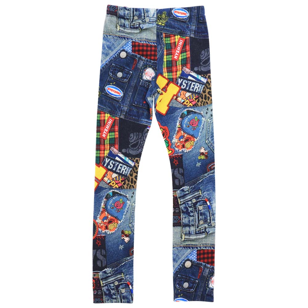 Hysteric Mini Direct Web HystericMini DENIM GEEK Viscotex 10分丈レギンス(120cm インディゴ): HYSヒスミニ ...