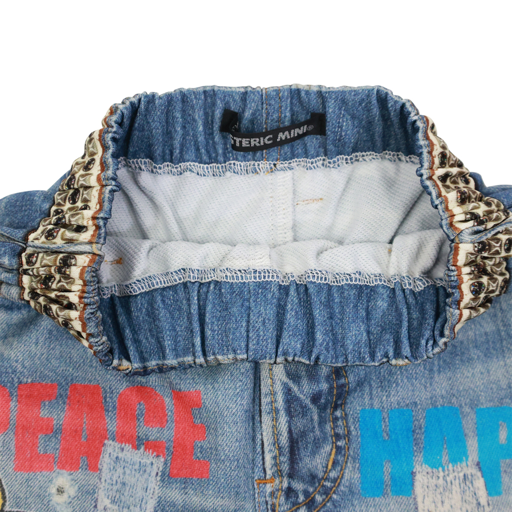 Hysteric Mini Direct Web Hystericmini STANDARD MINI 裏毛 Viscotex Like a denim ショートパンツ(120cm インディゴ ...