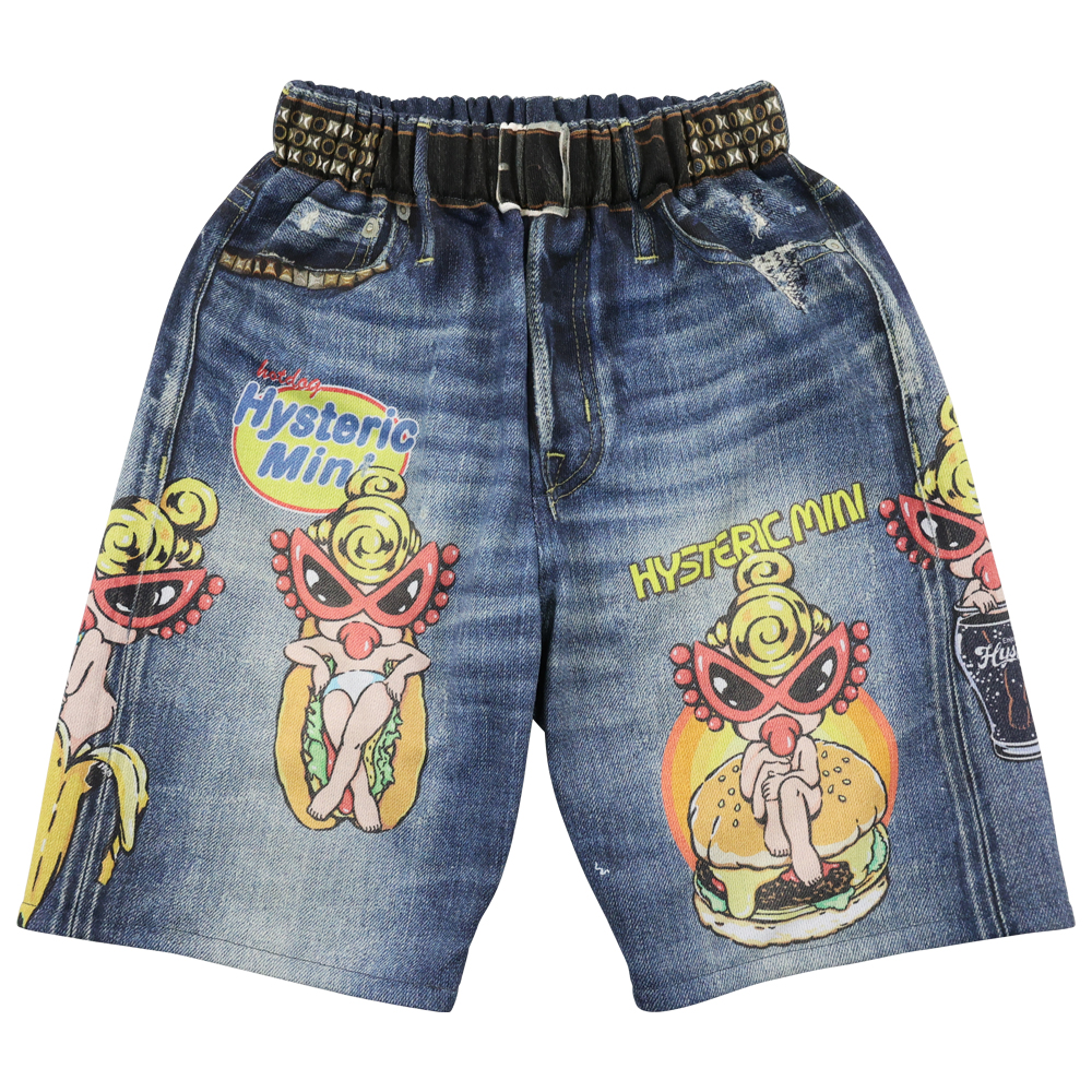 Hysteric Mini Direct Web Hystericmini Munchies Viscotex ヒザ上丈 Like a denim(105cm インディゴ): HYSヒスミニ ...