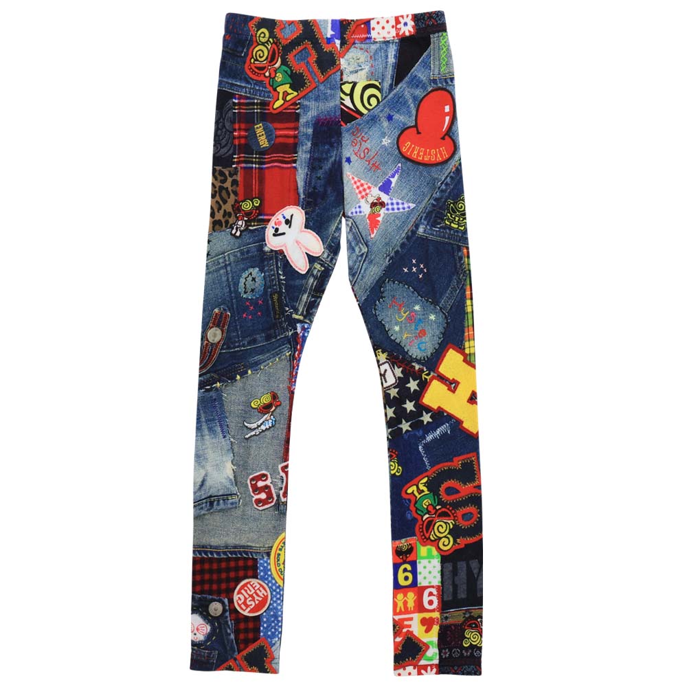 Hysteric Mini Direct Web HystericMini DENIM GEEK Viscotex 10分丈レギンス(120cm インディゴ): HYSヒスミニ ...