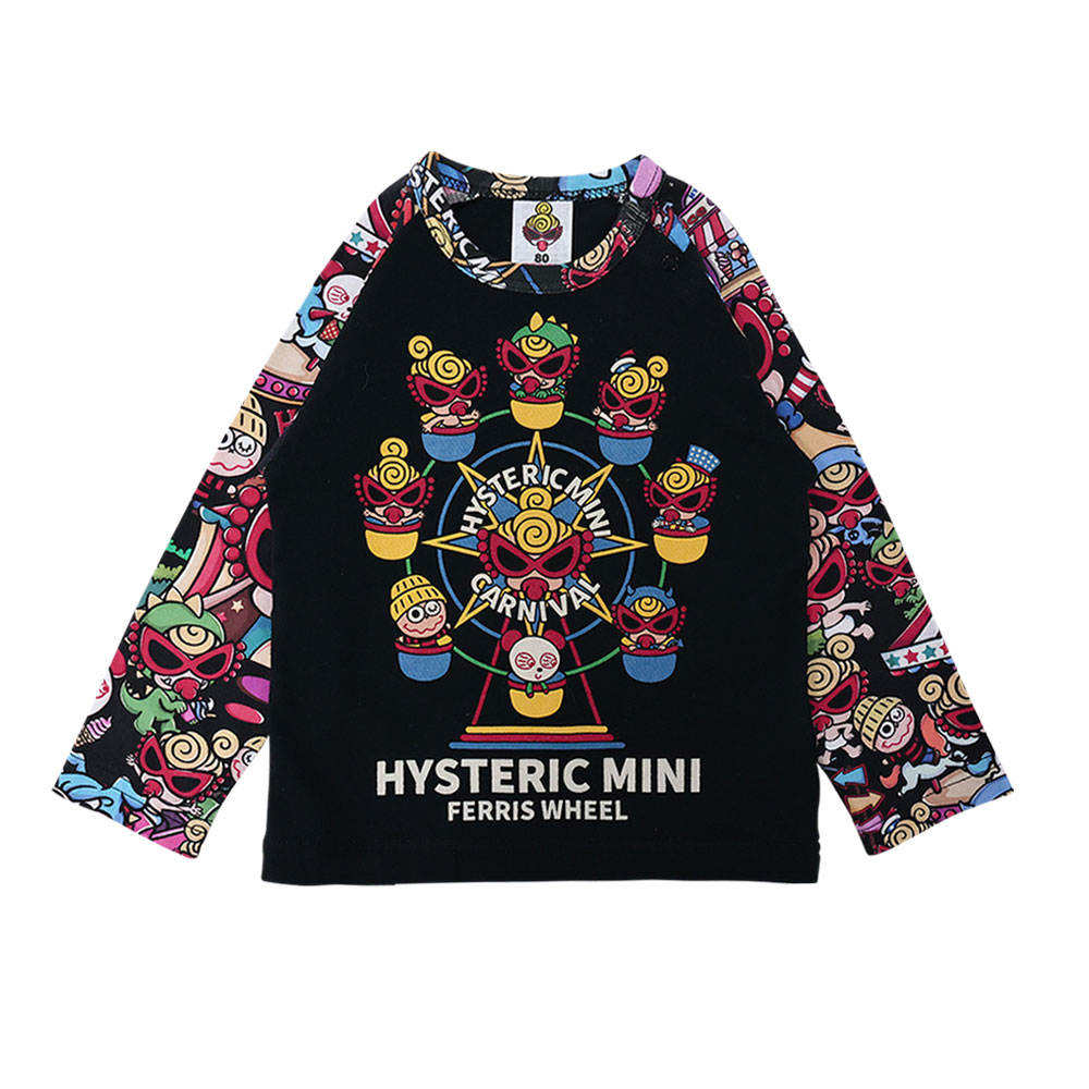 Hysteric Mini Direct Web MY FIRST HYSTERIC HYSTERIC MINI LANDラグラン 長袖Tシャツ(90cm ブラック): MFHマイファースト ...