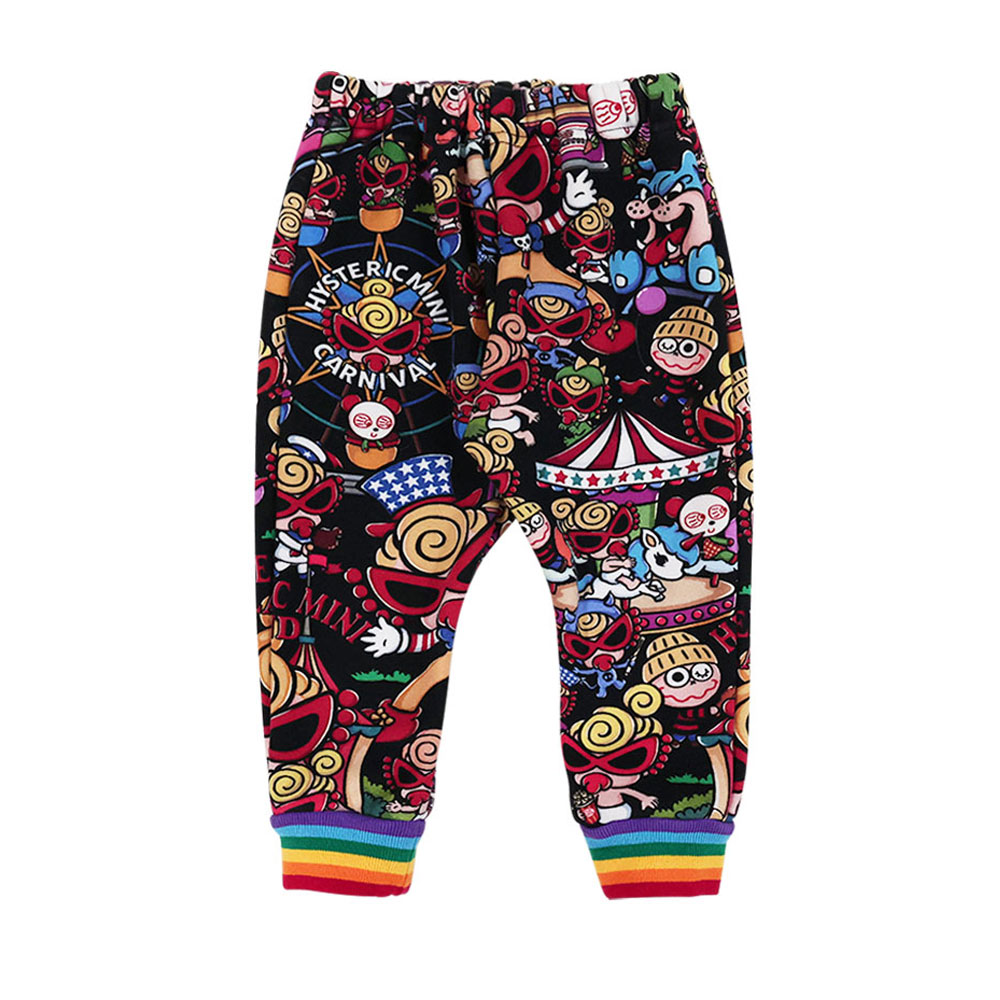 Hysteric Mini Direct Web MY FIRST HYSTERIC HYSTERIC MINI LAND総柄 Viscotex ボンバー裏毛パンツ(80cm ブラック ...